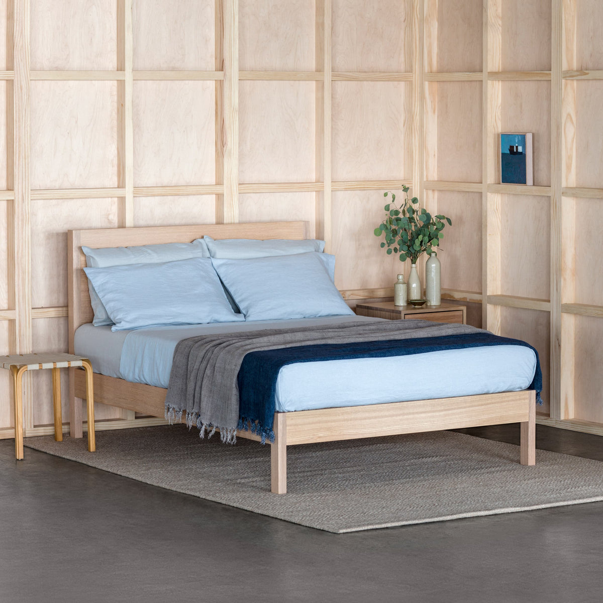 Cassia with Headboard Tasmanian Oak Timber Bed Frame | TNBC